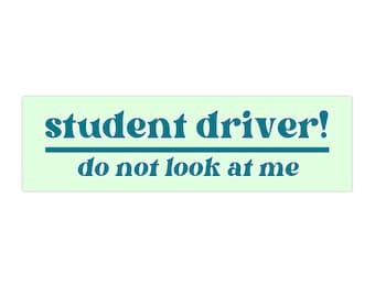 Funny Student Driver Vinyl Car Decal Sticker - Etsy