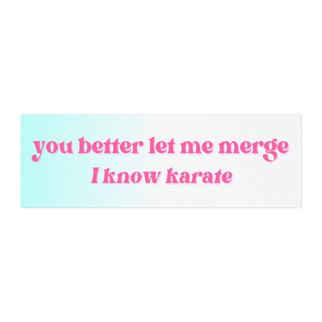 Karate Girl Car Bumper Magnet Y2K Meme Magnets Car Decor Gen Z Humor ...