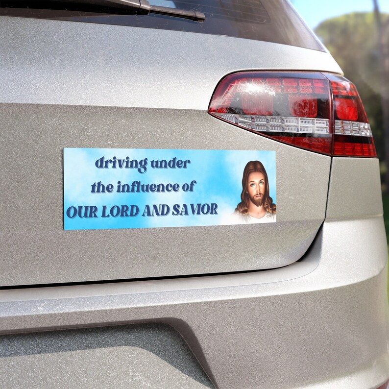 Funny Car Bumper Magnet Jesus Bumper Magnet Meme Gift Y2K Humor Gen Z ...
