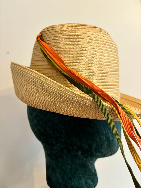 1960s Straw Hat Mod style by Adolfo II - Gem