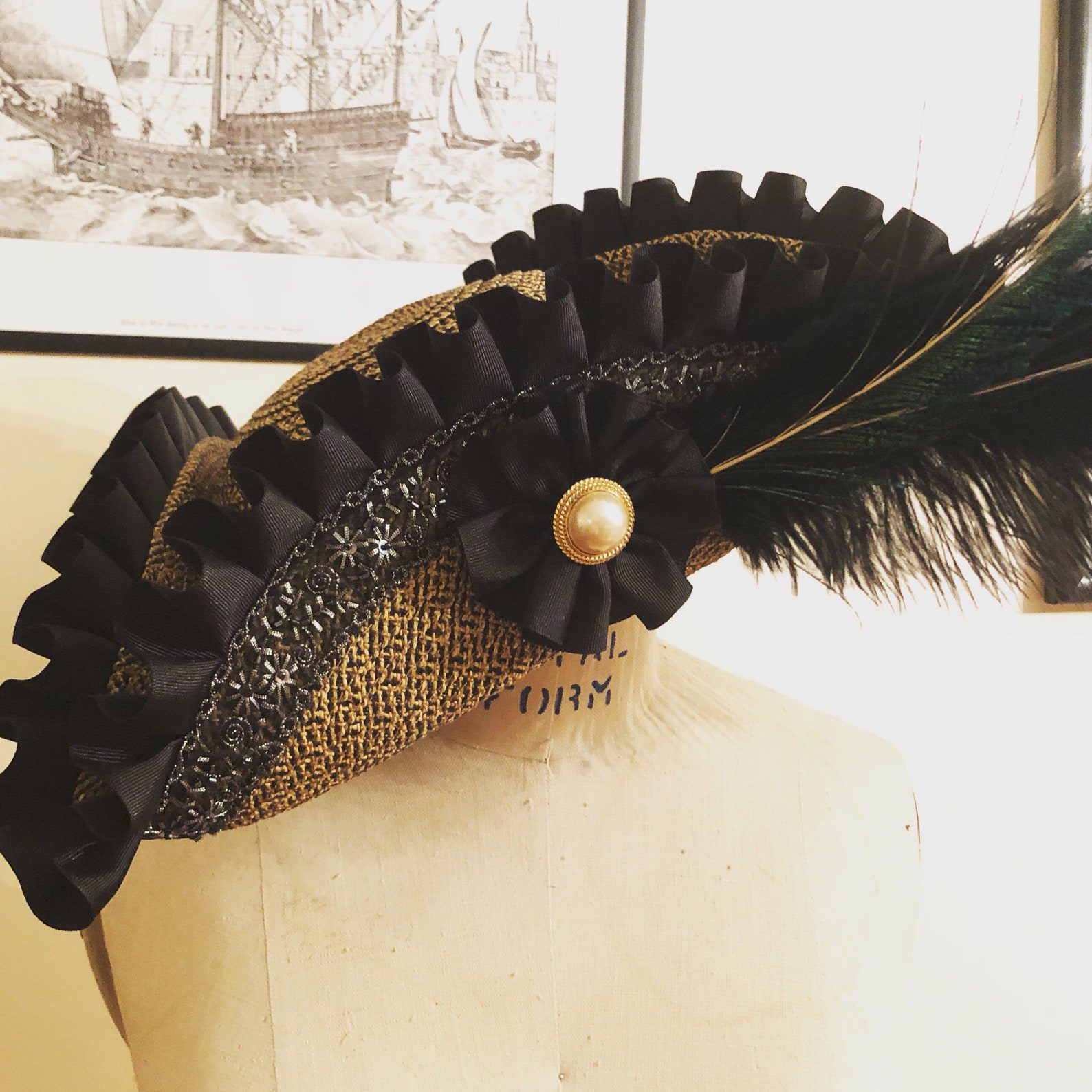 Custom Pirate Tricorn Hat: Renaissance Style, Any Color Felt Base - Etsy