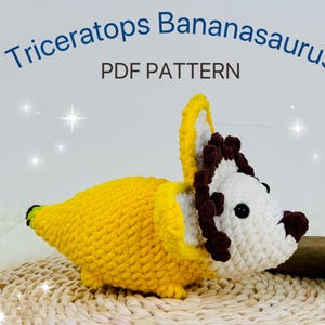 Bananasaurus Crochet Pattern: No Sew Amigurumi Dinosaur (PDF Pattern ...