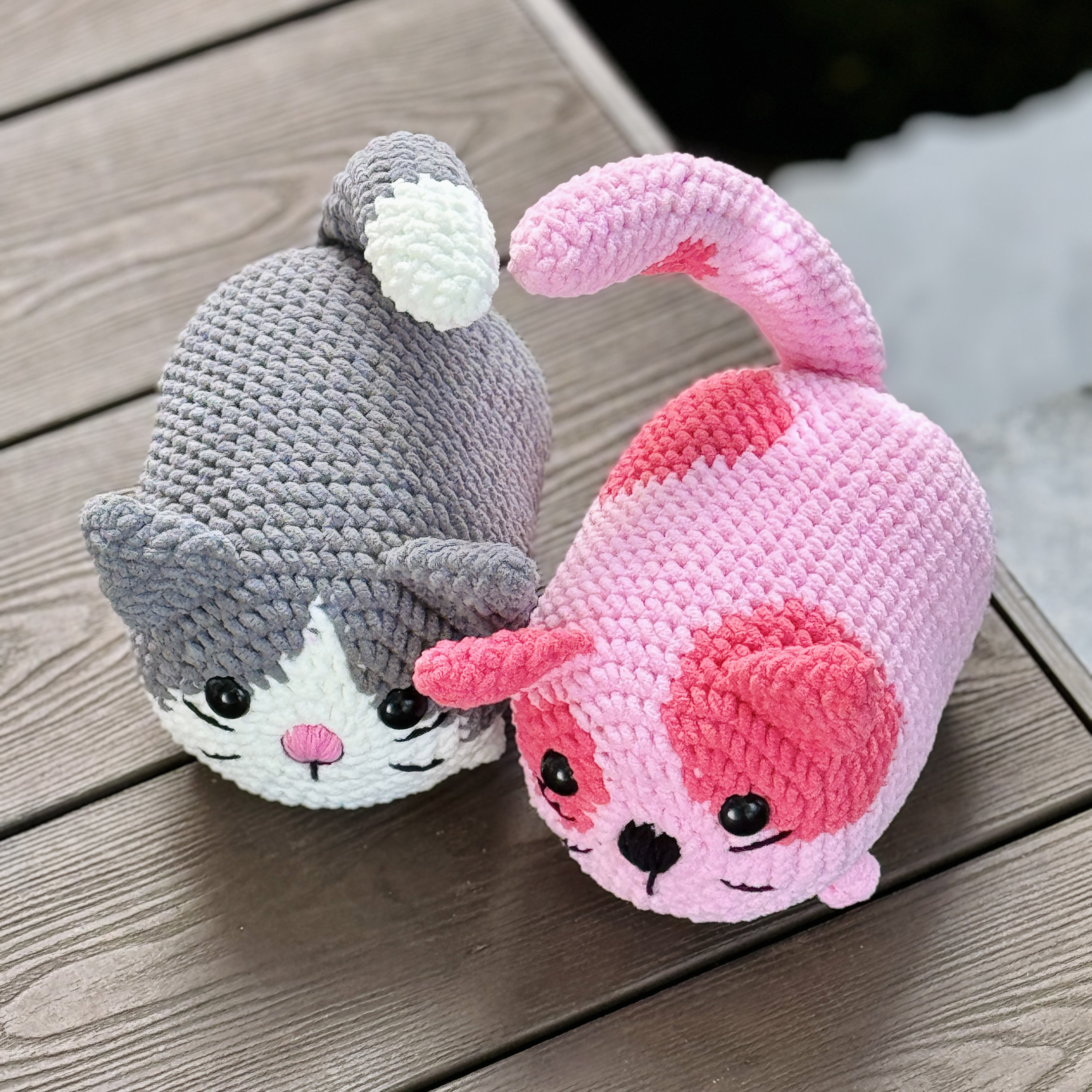 4-in-1 Loaf Cat Crochet Pattern Cute Colorful Amigurumi Cats Tutorial ...