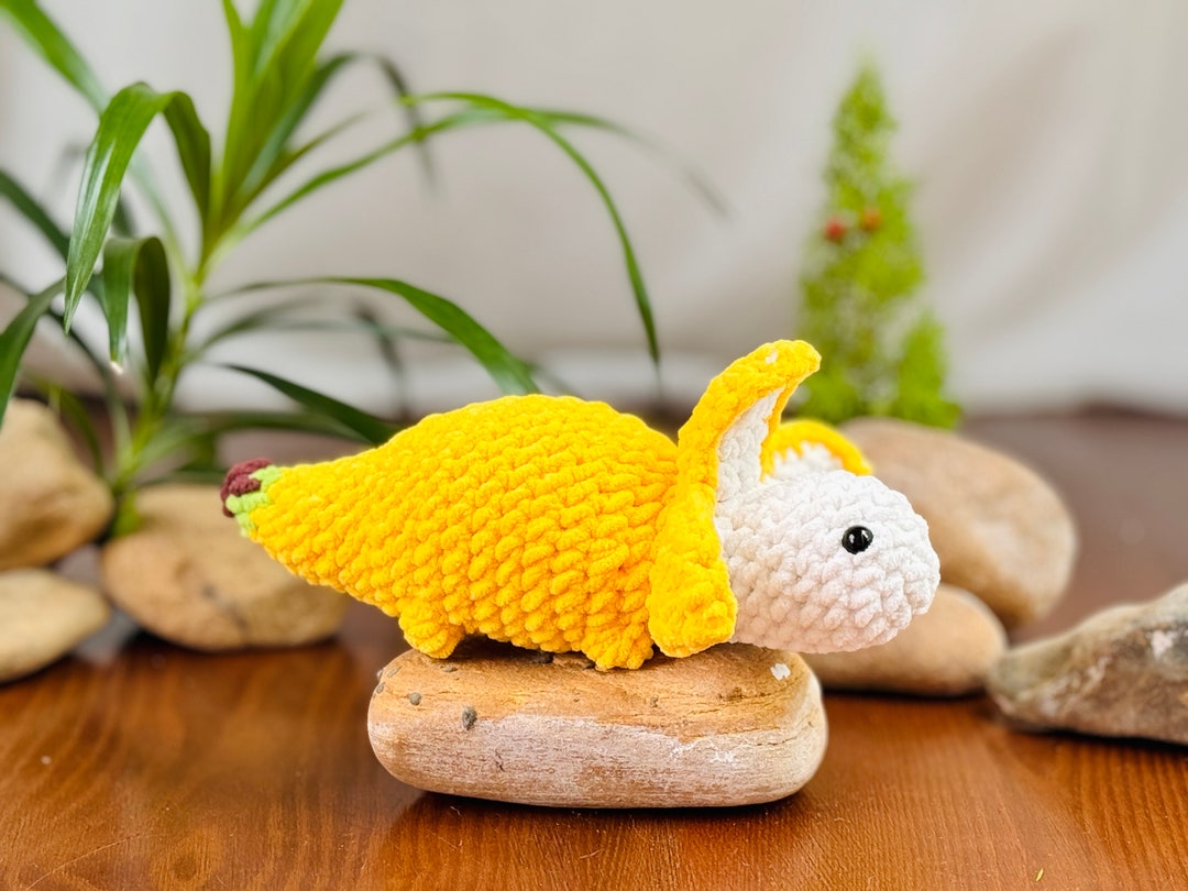 Bananasaurus Crochet Pattern Stegosaurus No-sew Cute Dinosaur DIY Guide ...