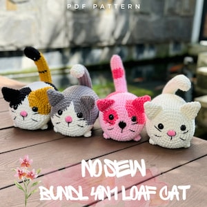 No Sew Crochet Cat Loaf Pattern: Amigurumi 4-in-1 (PDF Pattern) - Etsy