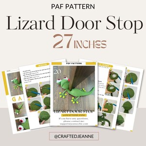 Lizard Crochet Door Stop Pattern: No-sew Amigurumi Home Decor, Easy ...