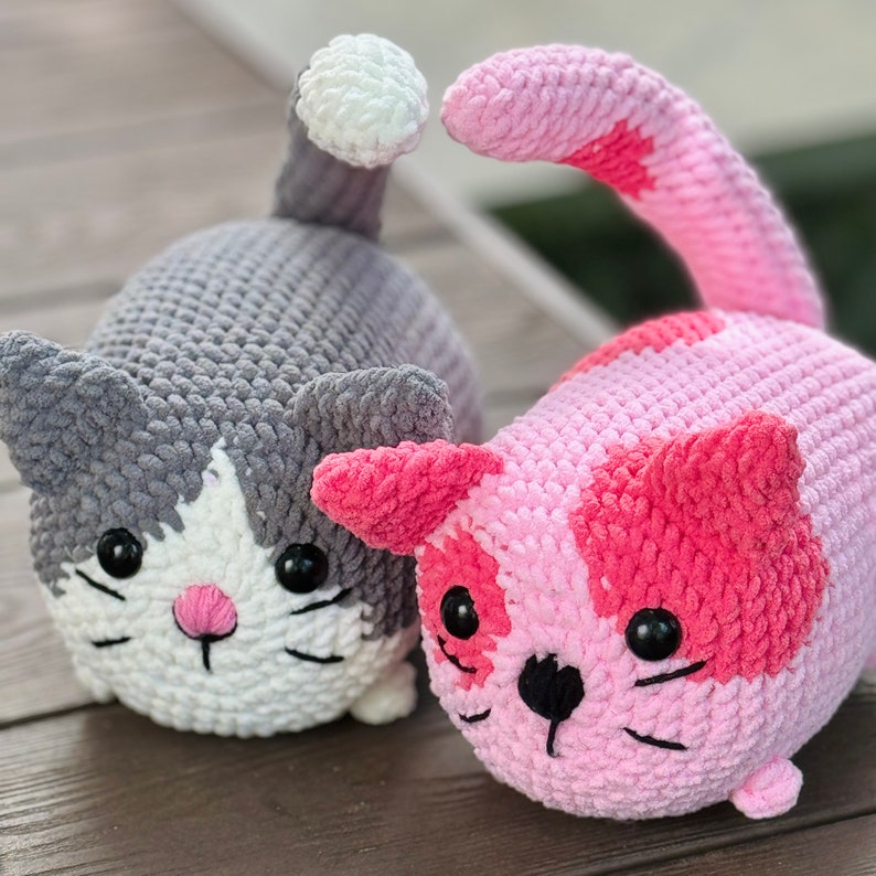 4-in-1 Loaf Cat Crochet Pattern Cute Colorful Amigurumi Cats Tutorial ...