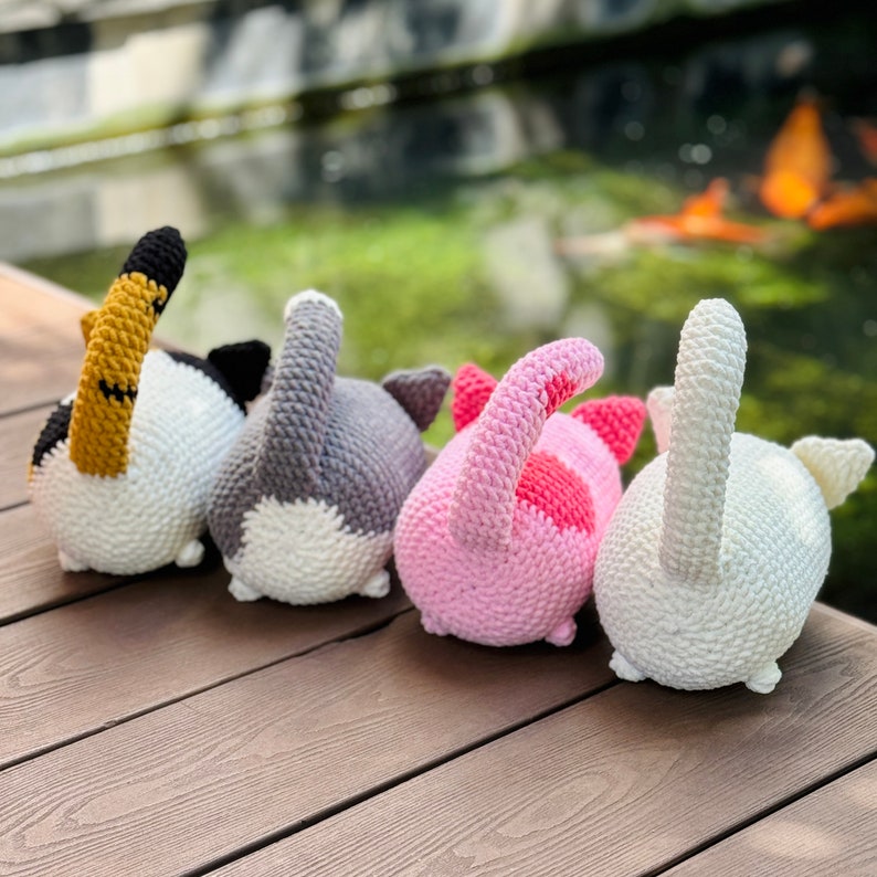 4-in-1 Loaf Cat Crochet Pattern Cute Colorful Amigurumi Cats Tutorial ...