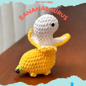 Bananasaurus Crochet Pattern: No Sew Dinosaur (PDF Pattern) - Etsy