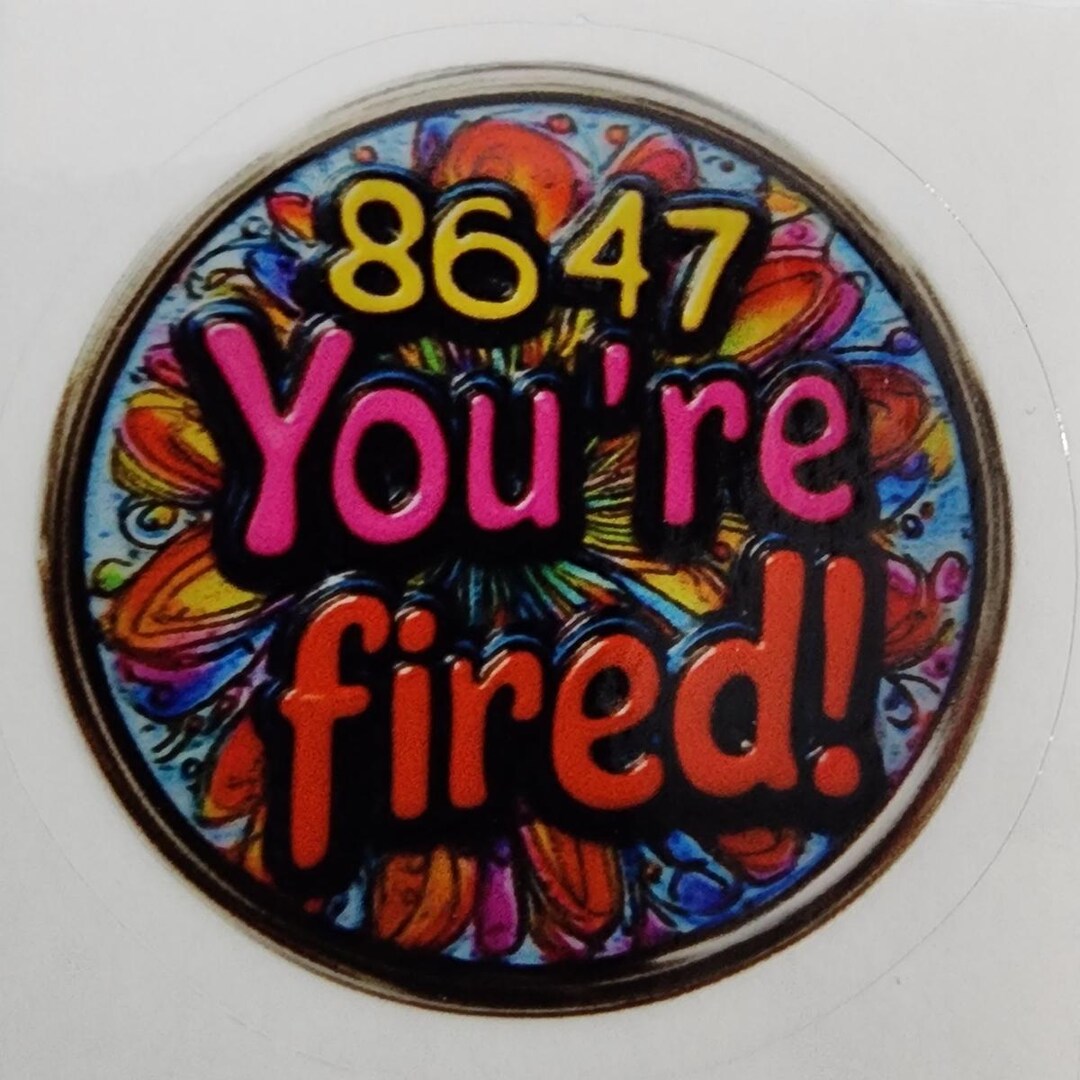 Democracy You're Fired! 8647 Sticker - Etsy