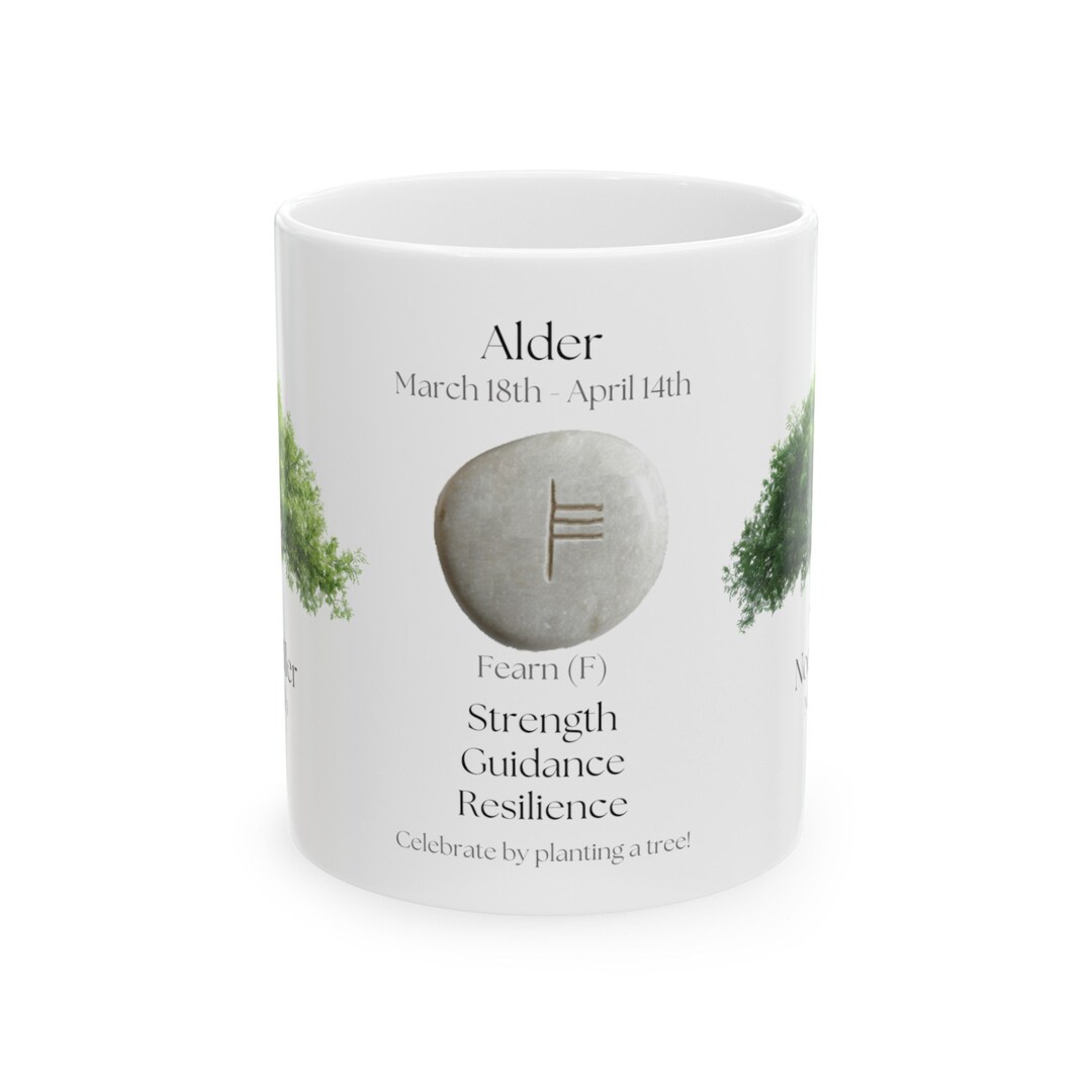 Birth Tree Mug Alder - Etsy