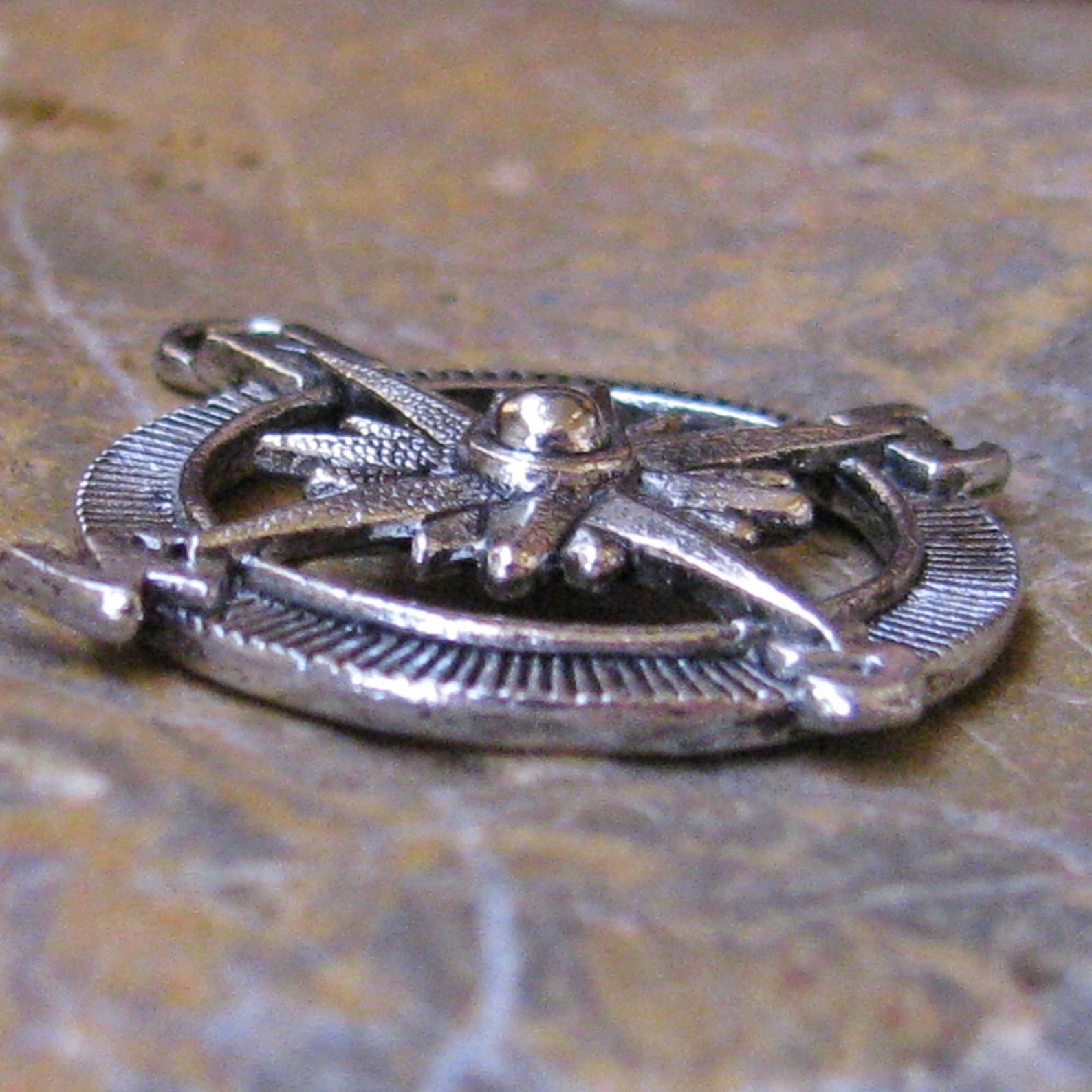 Compass Charms Wind Star Weather Vein Antique Silver 1341 - 3 Pieces - Etsy