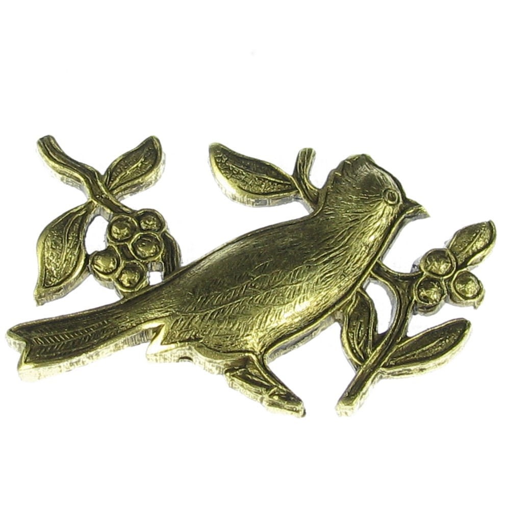 6 Antique Gold Bird Metal Stamping Embellishment 1491 - Etsy
