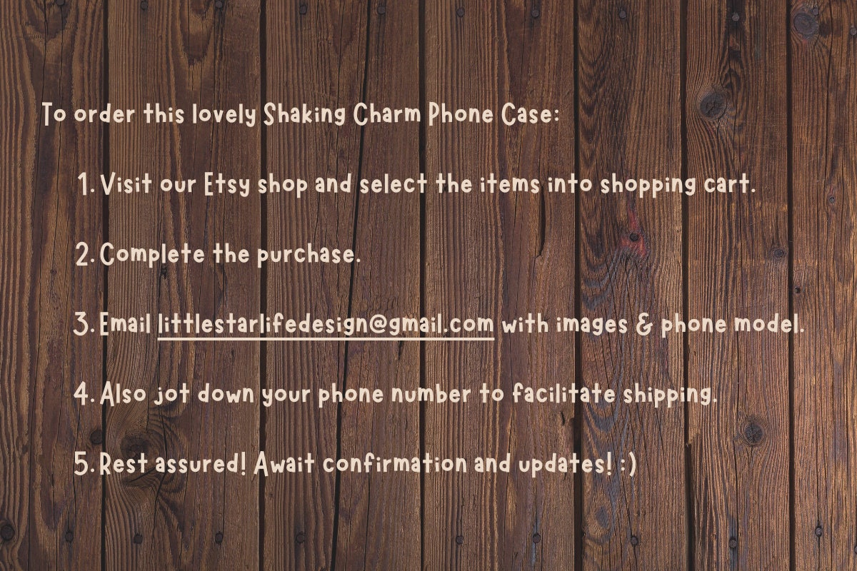 Shaker Phone Case With Shaking Charms, Cute Custom Phone Case, Unique ...