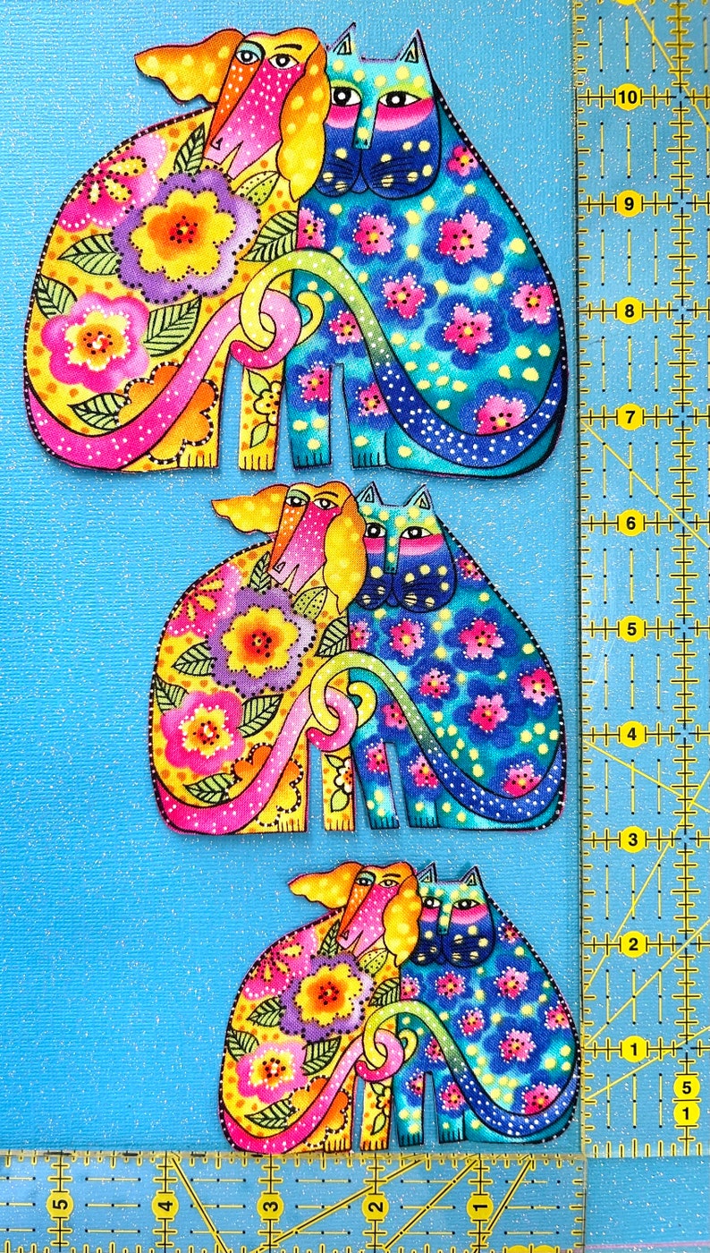 Appliques - Set/3 Cats, Laurel Burch FELINES & CANINES Fabric - Etsy