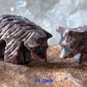 4 Carved Walking Bears, Natural Stone, Southwest Bears, Native American ...
