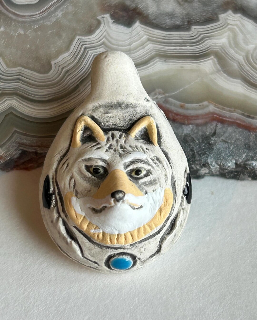Wolf Pendant, Peruvian Ceramic, Rare and Hard to Find - Etsy