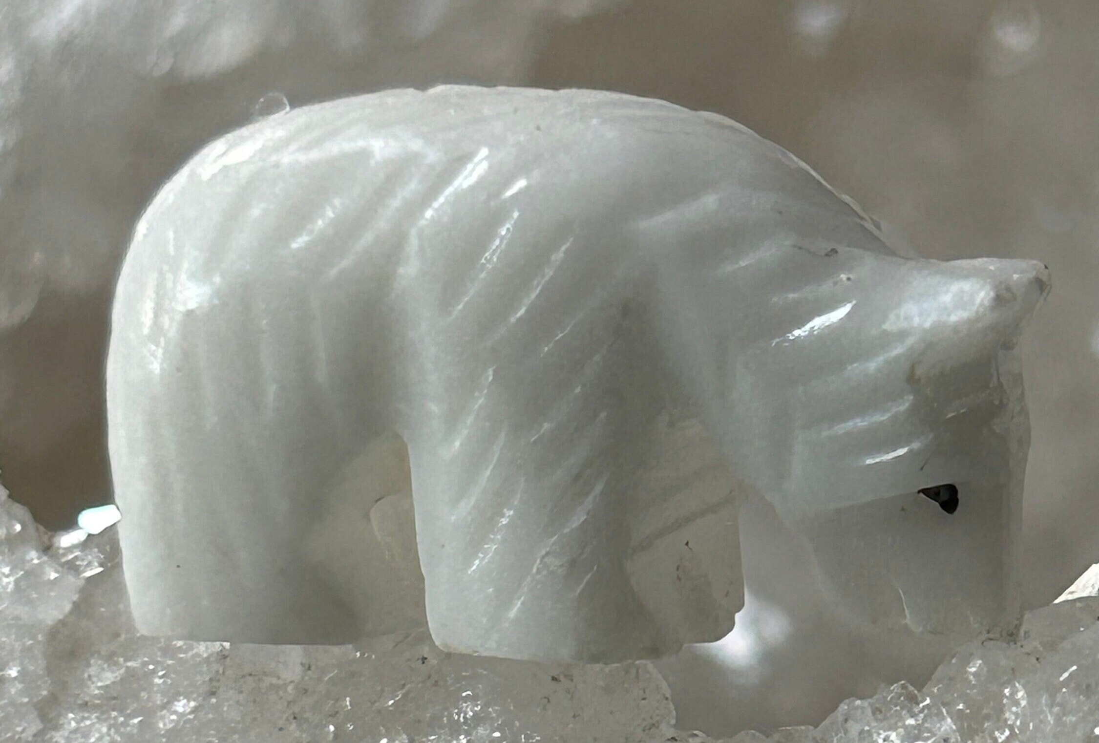 4 Carved Walking Bears, Natural Stone, Southwest Bears, Native American ...