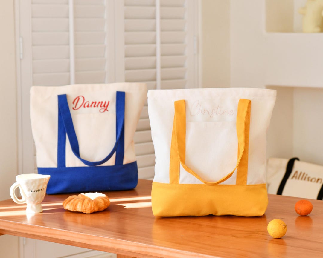 Personalized Custom Name Embroidered Handbag - Bridesmaid Shoulder Bag ...