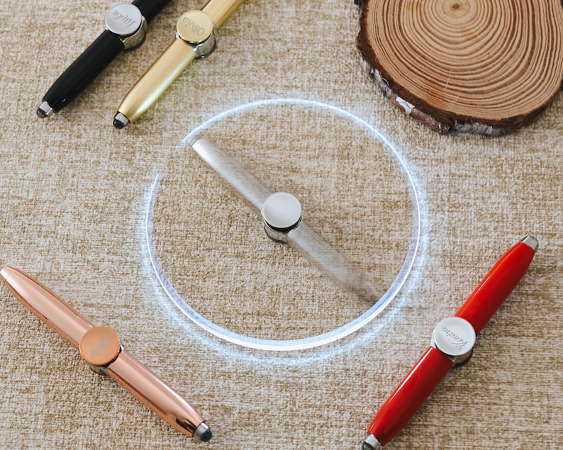 Customizable Light up Spinner Pen,unique Ballpoint Pen With LED Lights ...