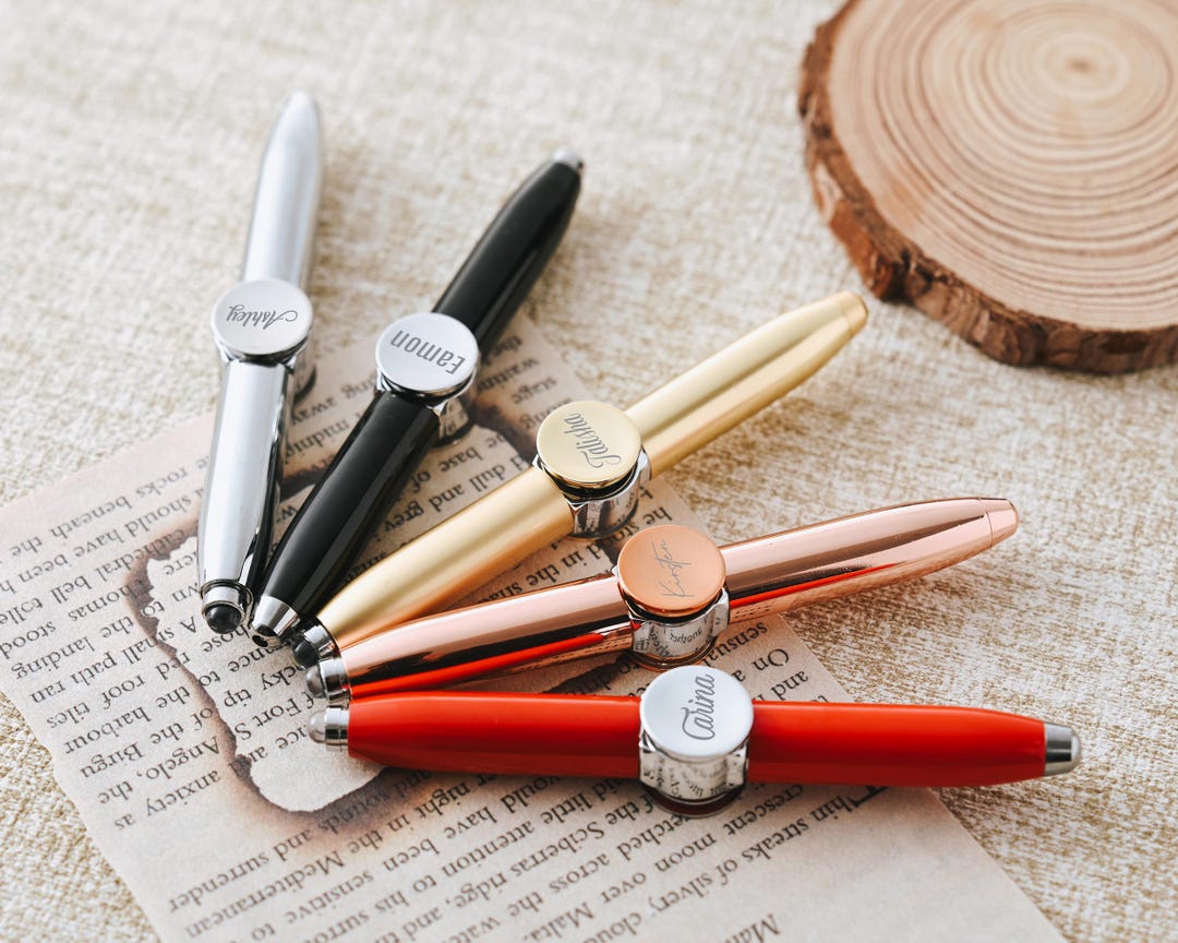 Customizable Light up Spinner Pen,unique Ballpoint Pen With LED Lights ...