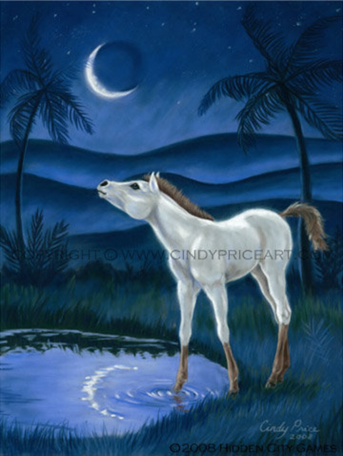 Moonbeam Original Bella Sara Pastel Artwork Created by Cindy Price Mcmurray - Etsy