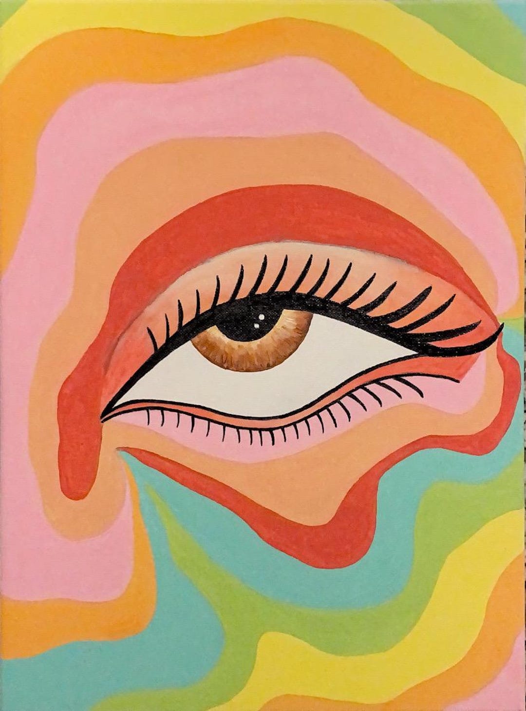 Trippy Canvas Painting - Etsy