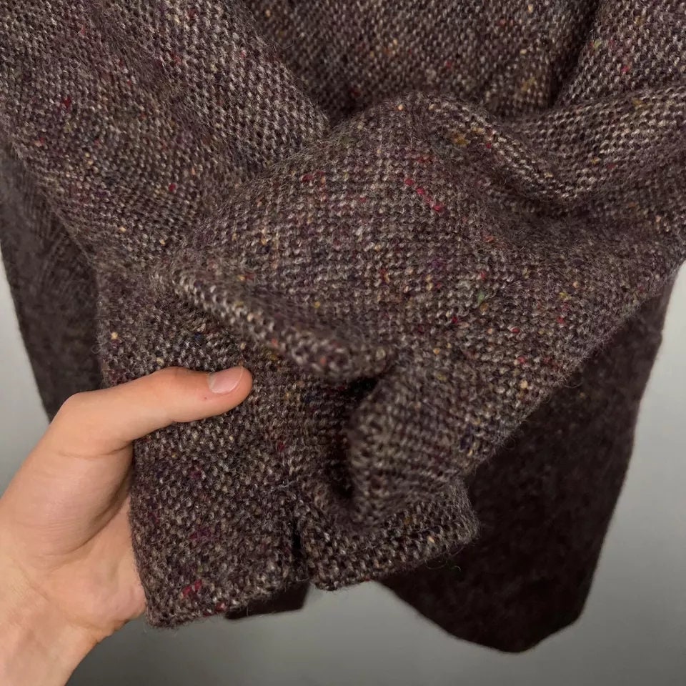 Harris Tweed Wool Coat Vintage Women's - Etsy
