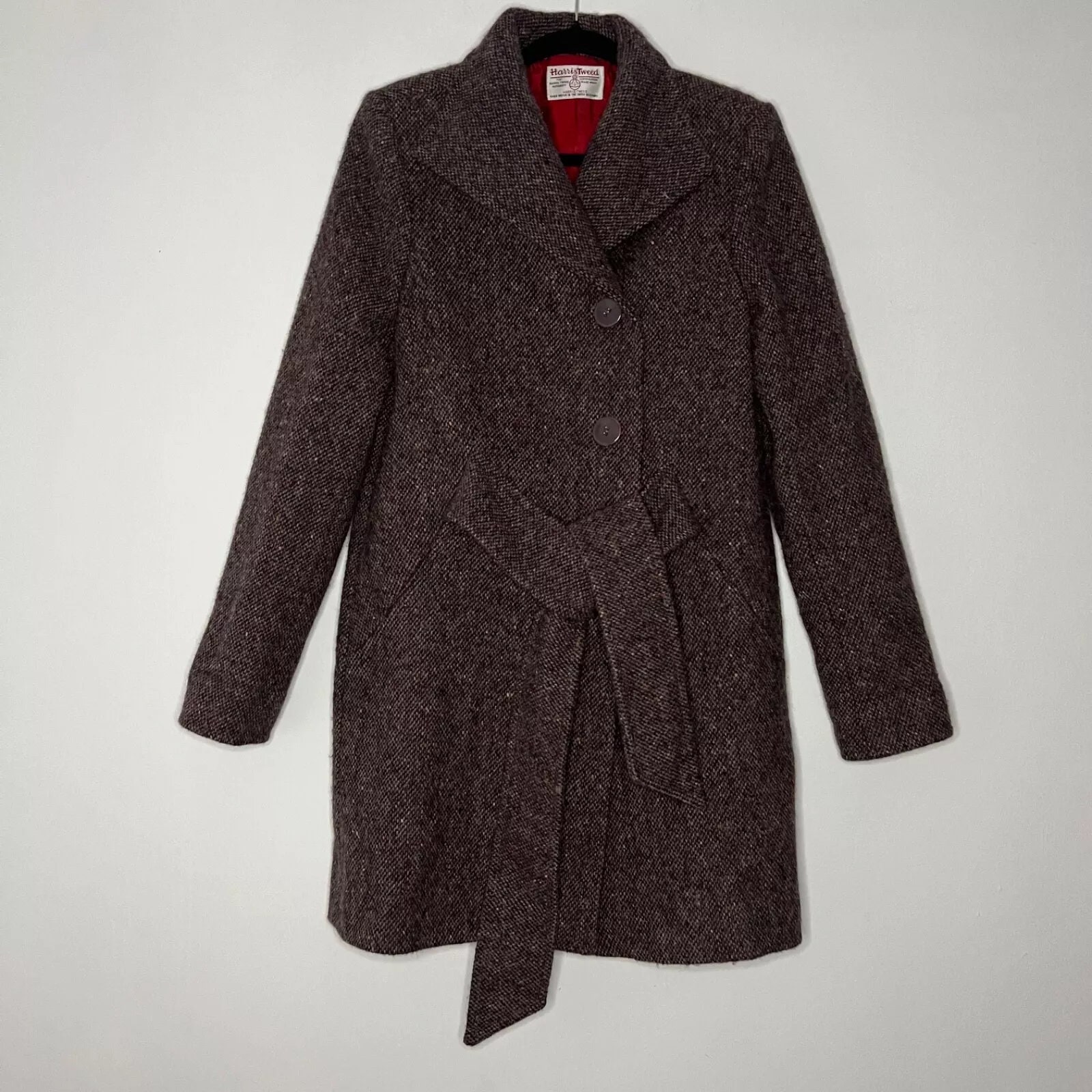 Harris Tweed Wool Coat Vintage Women's - Etsy
