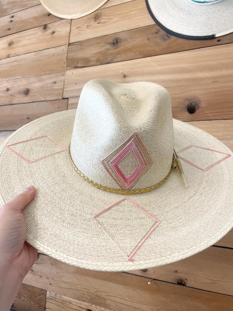 Pink Straw Hat - Etsy