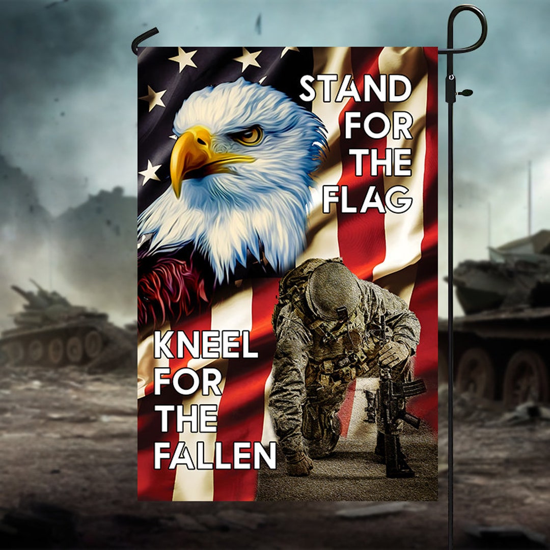 Memorial Day American Veterans Eagle Stand for the Flag Kneel for the ...