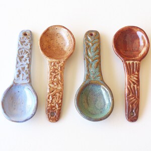 Ceramic Spoon Collection Rustic Kitchen Spoons Stoneware - Etsy