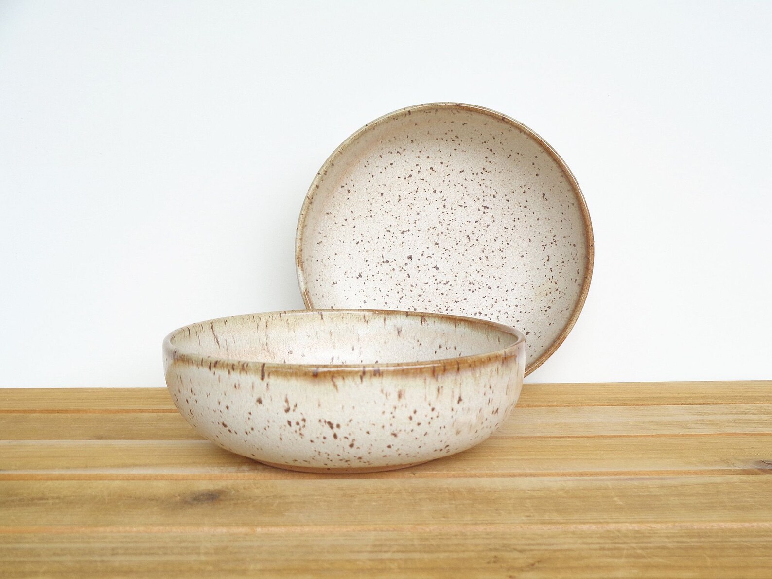Rustic Pottery Soup Bowls in Satin Oatmeal Glaze Stoneware - Etsy