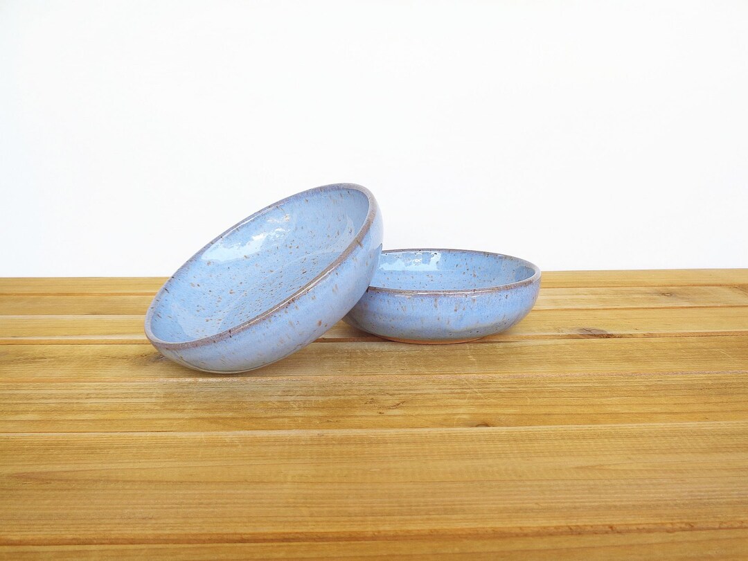 Prep Bowls Stoneware Pottery in Castille Blue Glaze, Ceramic Snack ...
