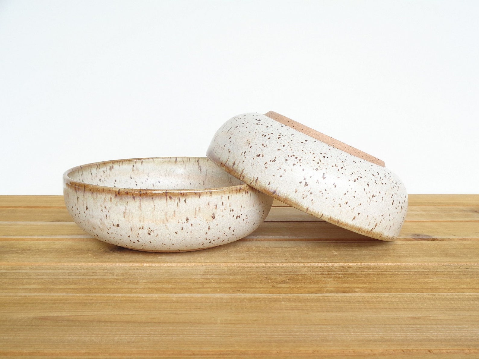 Rustic Pottery Soup Bowls in Satin Oatmeal Glaze Stoneware - Etsy