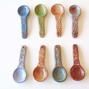 Oasis Stoneware Spoon Collection - Rustic Scoop, Kitchen Set, Ceramic ...