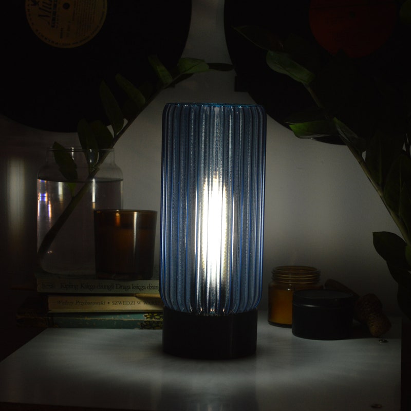 Blue Table Lamp - Etsy