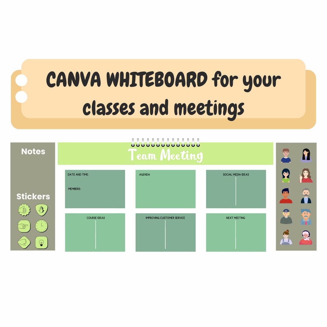 Canva Whiteboard for Your Classes and Meetings, Digital Space Template ...