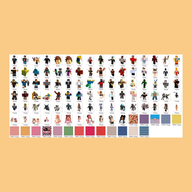 Roblox Girls and Boys PNG Images, PNG Bundle, Digital Stickers, Instant ...