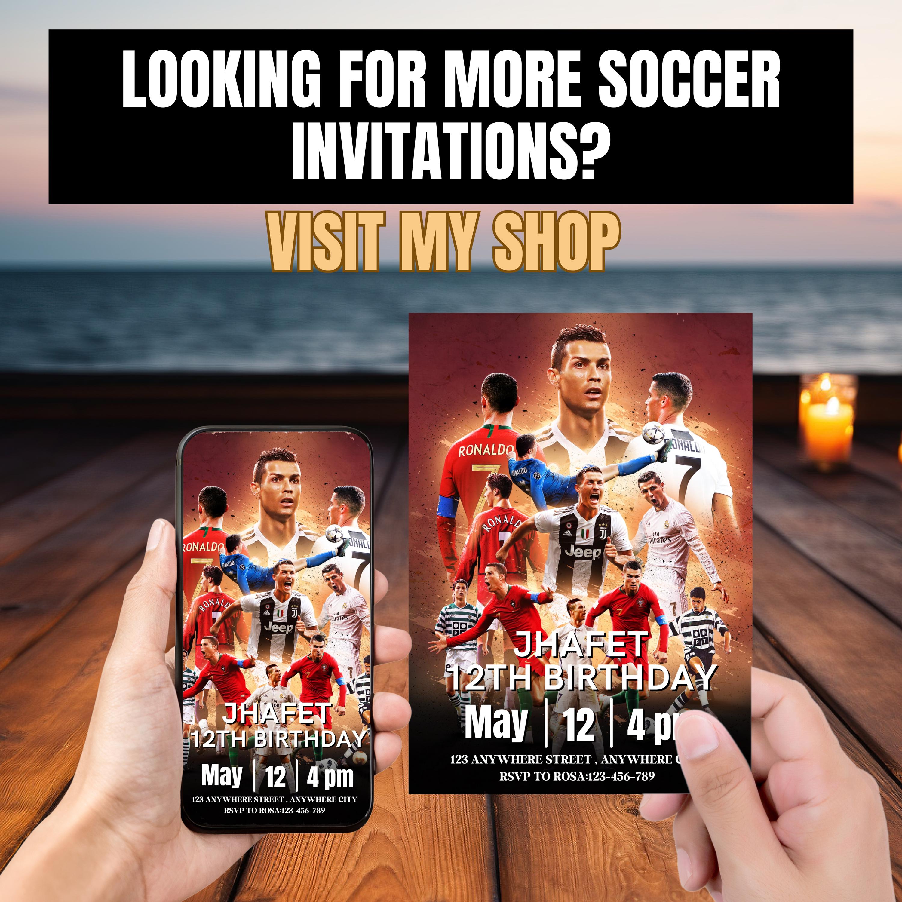 Real Madrid Invitation, Cristiano Ronaldo, Sergio Ramos, Karim Benzema ...