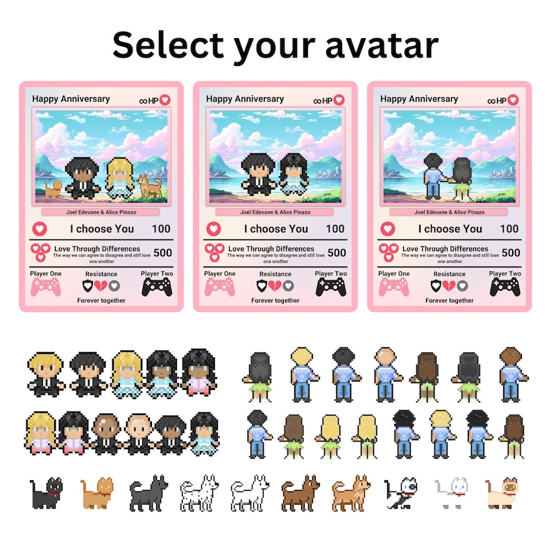 Poke Anniversary Card, Personalized Anniversary Gifts, Gift for ...