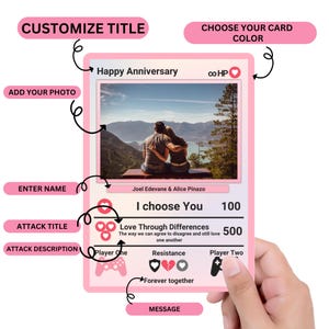 Poke Anniversary Card, Personalized Anniversary Gifts, Gift for ...