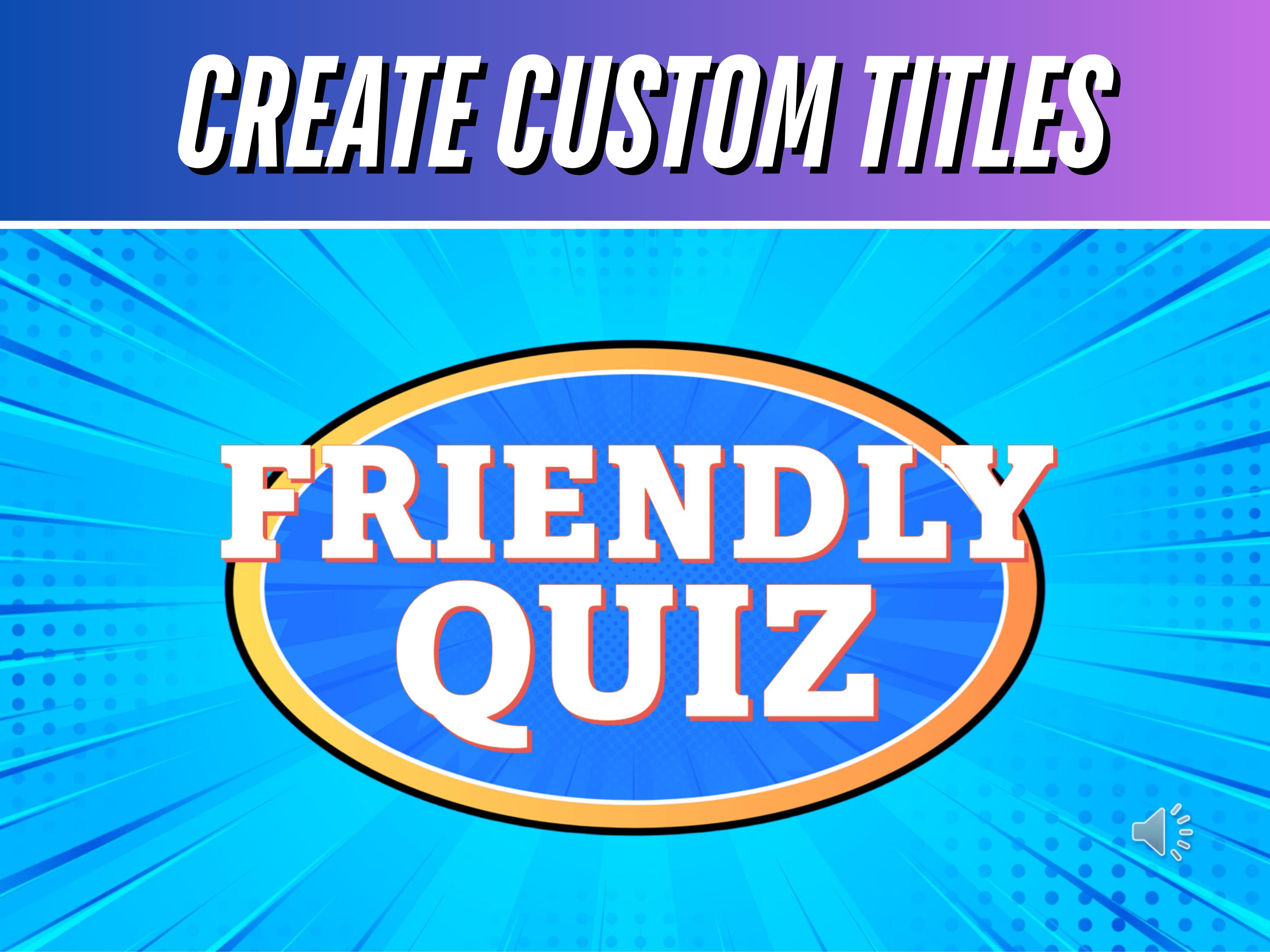 Editable Quiz Game, Game Night, Powerpoint Game, Customizable ...