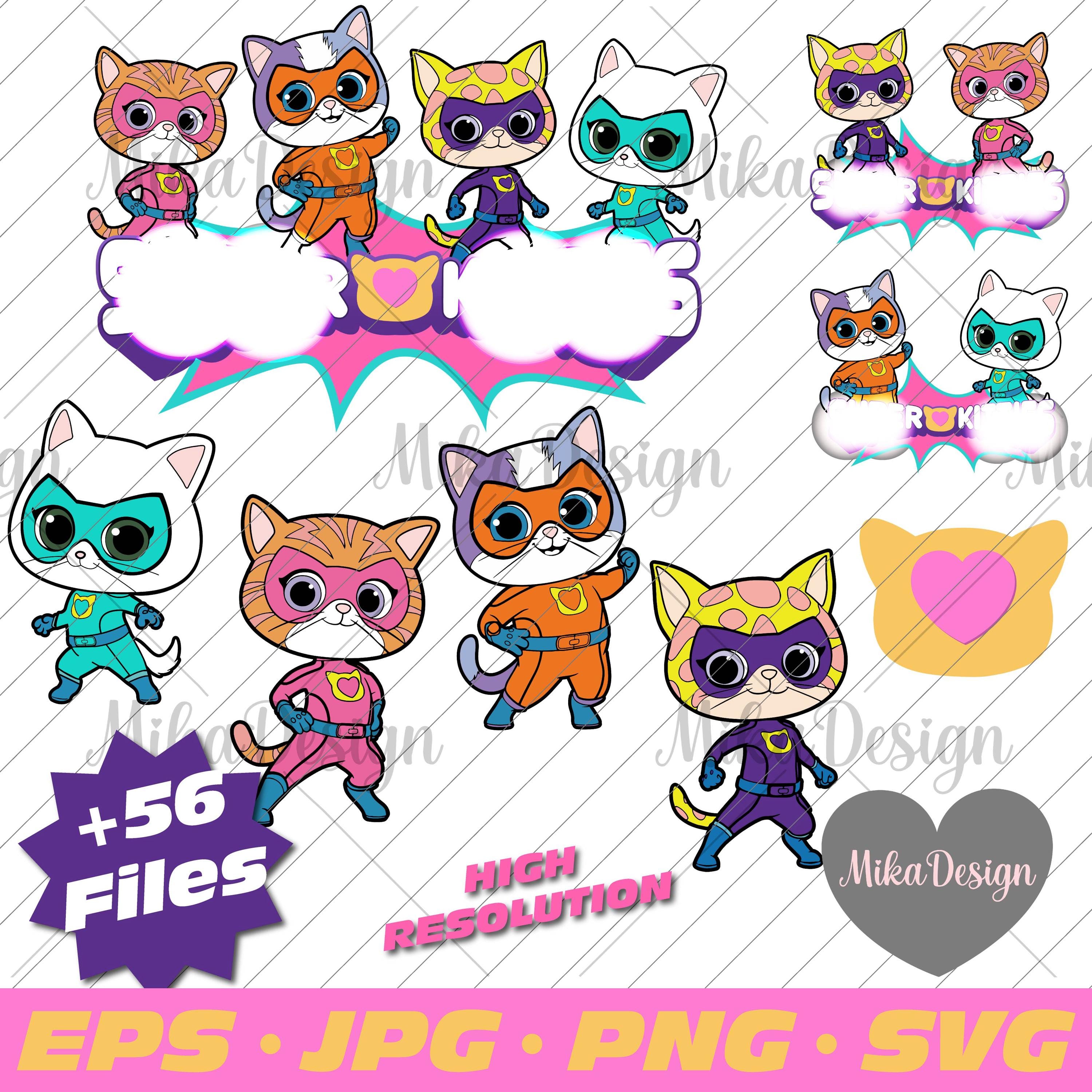 Super Cats Cliparts, Cats SVG, Cats Heros Tshirt Design, Superkities ...