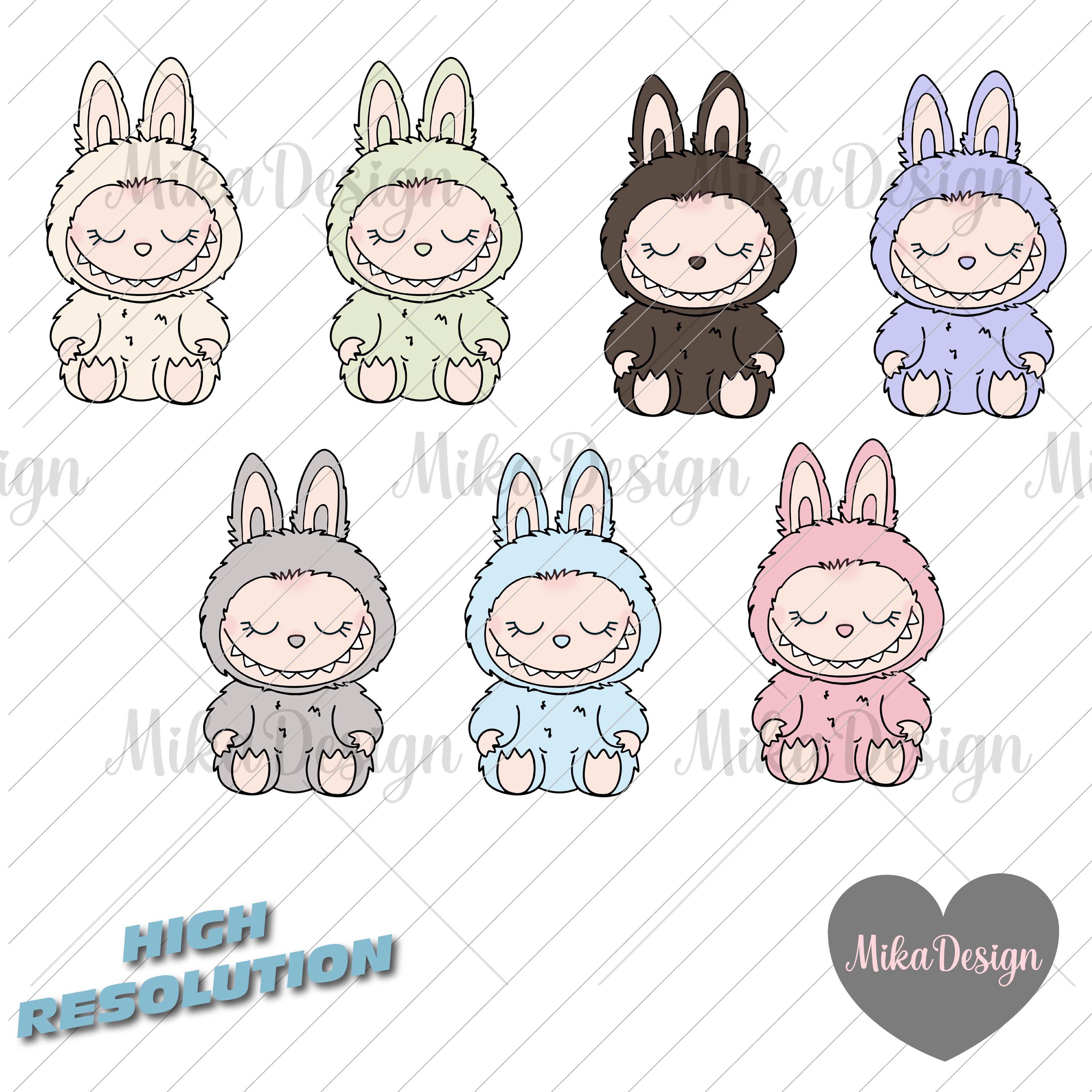 Kawaii Monsters Cliparts, Labubu SVG, Monster Tshirt Design, Labubuu ...