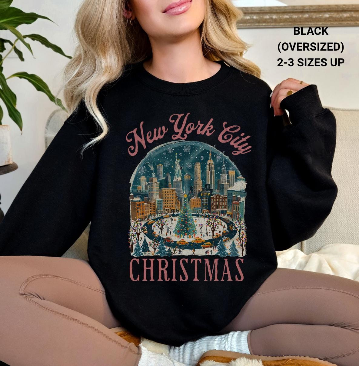 Vintage New York City Christmas, Unisex Sweatshirt, T-shirt, NY City ...