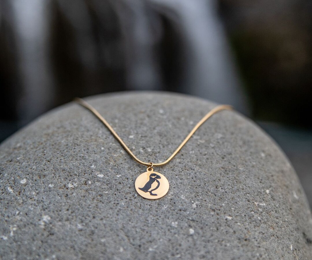 Puffin Necklace in Gold Necklace With Puffin Pendant, Inspired by the ...