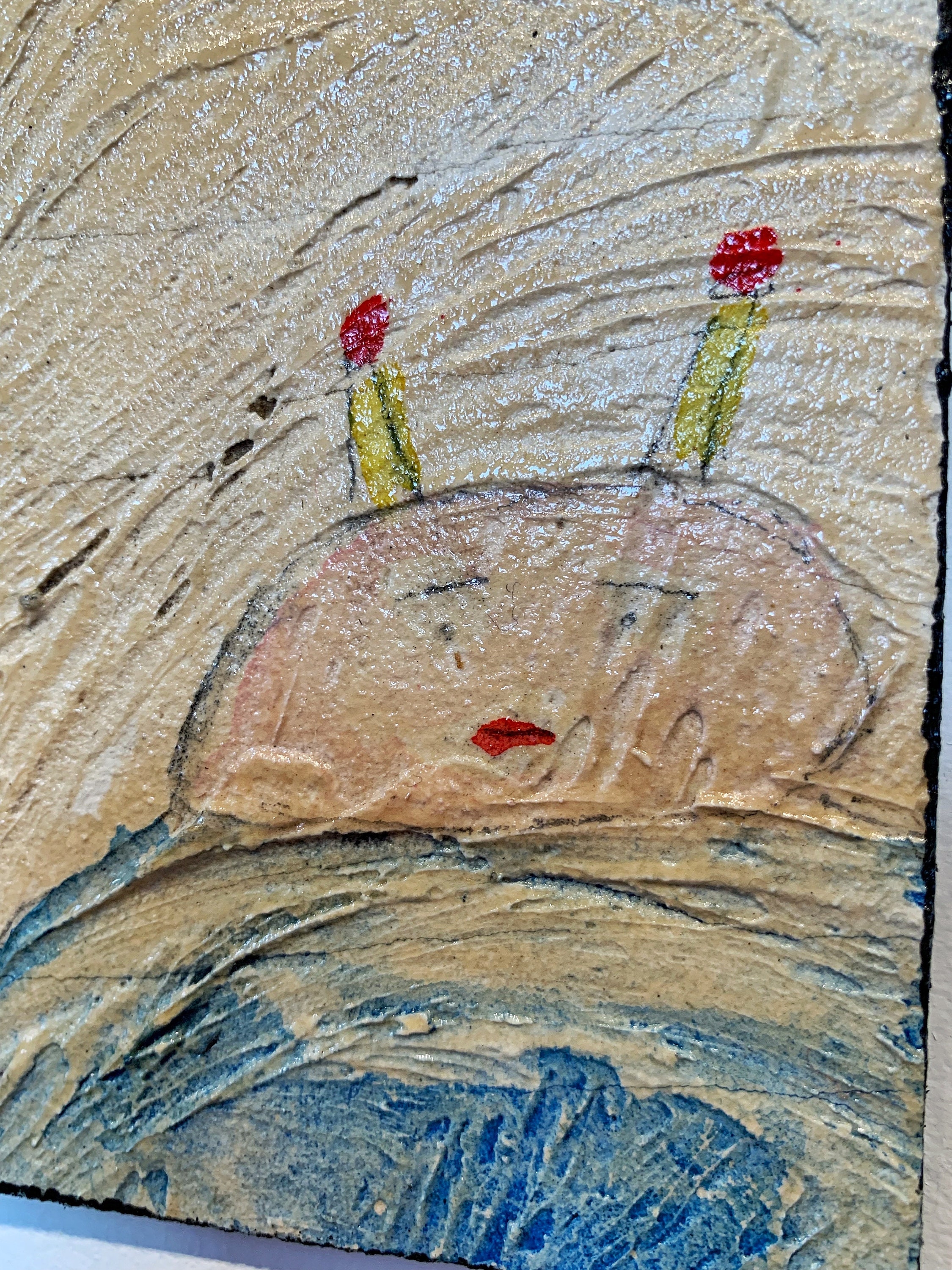 Blue Monster and Blob Boy Watercolor Fresco by Oliveland - Etsy