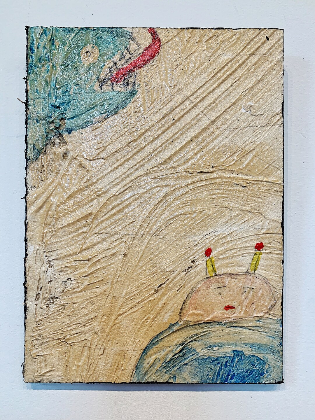 Blue Monster and Blob Boy Watercolor Fresco by Oliveland - Etsy