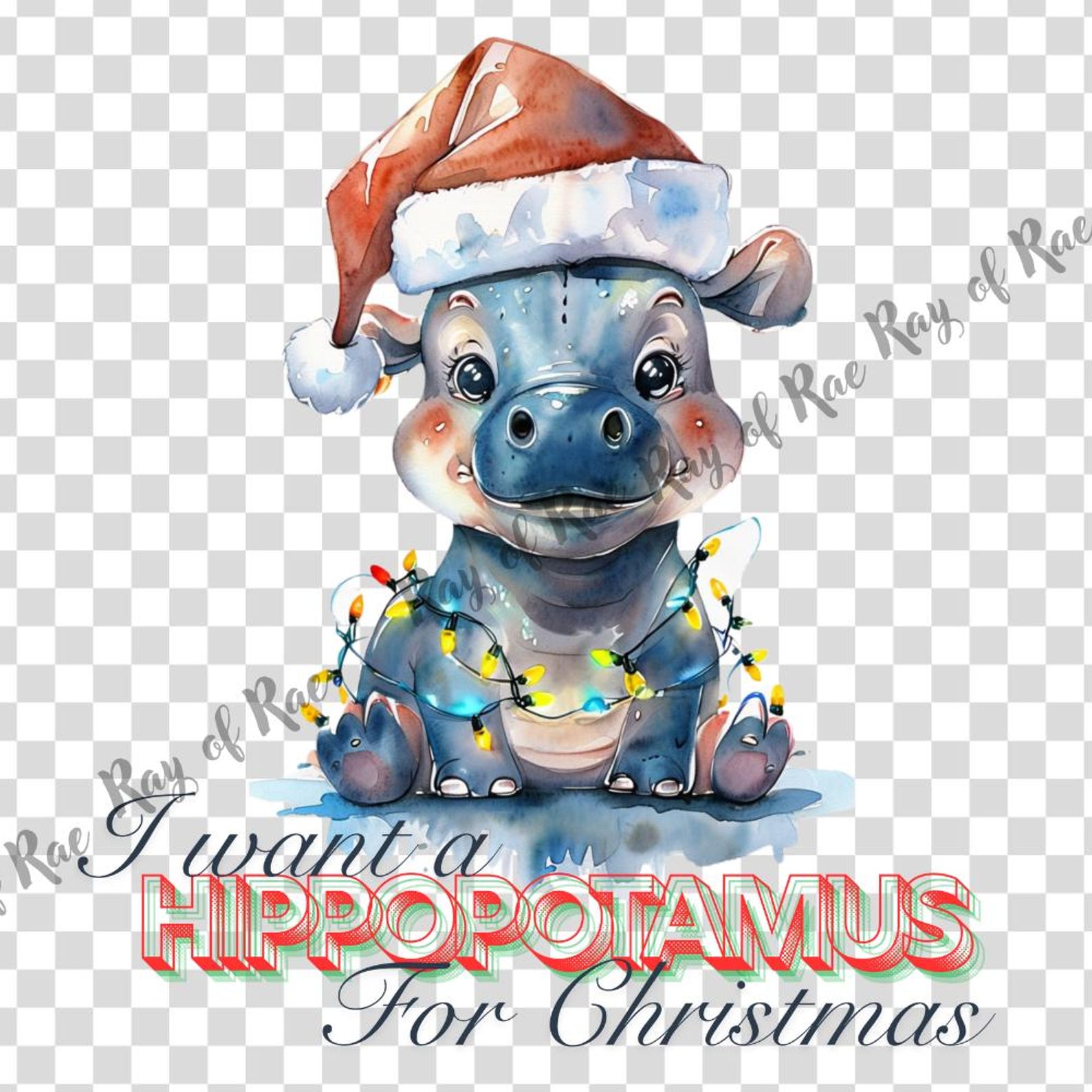 PNG Download Hippo I Want a Hippopotamus for Christmas Digital Cute ...
